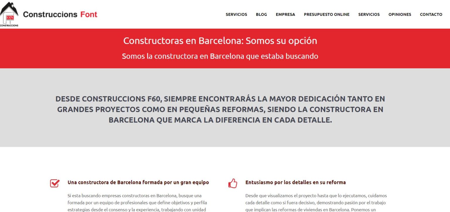 Constructoras en Barcelona - Empresas de construcción en Barcelona - Construcción de Casa
